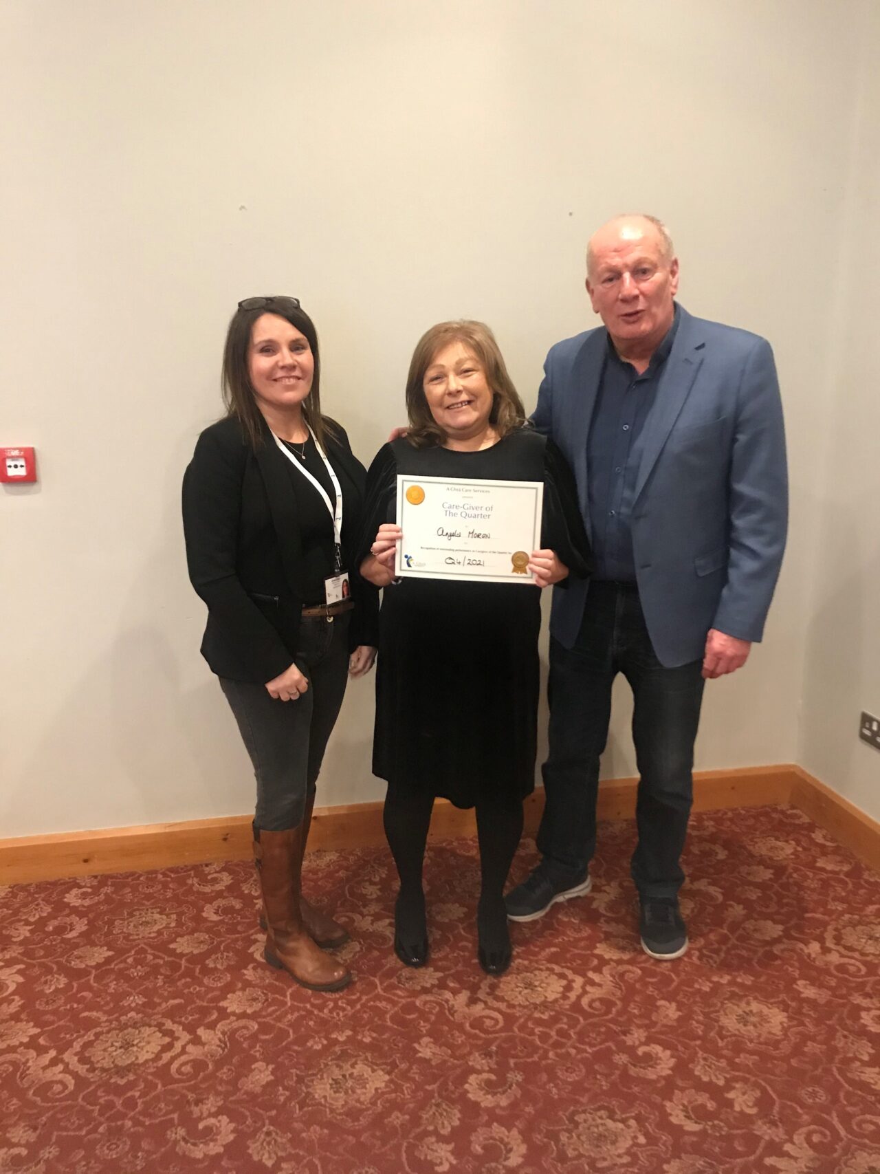 Carer of the Quarter Q4 2021 Angela Moran - A Ghrá Care Services
